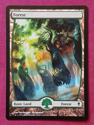 Magic The Gathering ZENDIKAR FULL ART FOREST 248 land card MTG | eBay ...