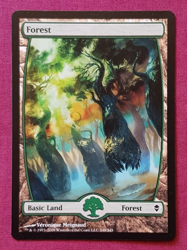 Magic The Gathering ZENDIKAR FULL ART FOREST 248 land card MTG | eBay ...
