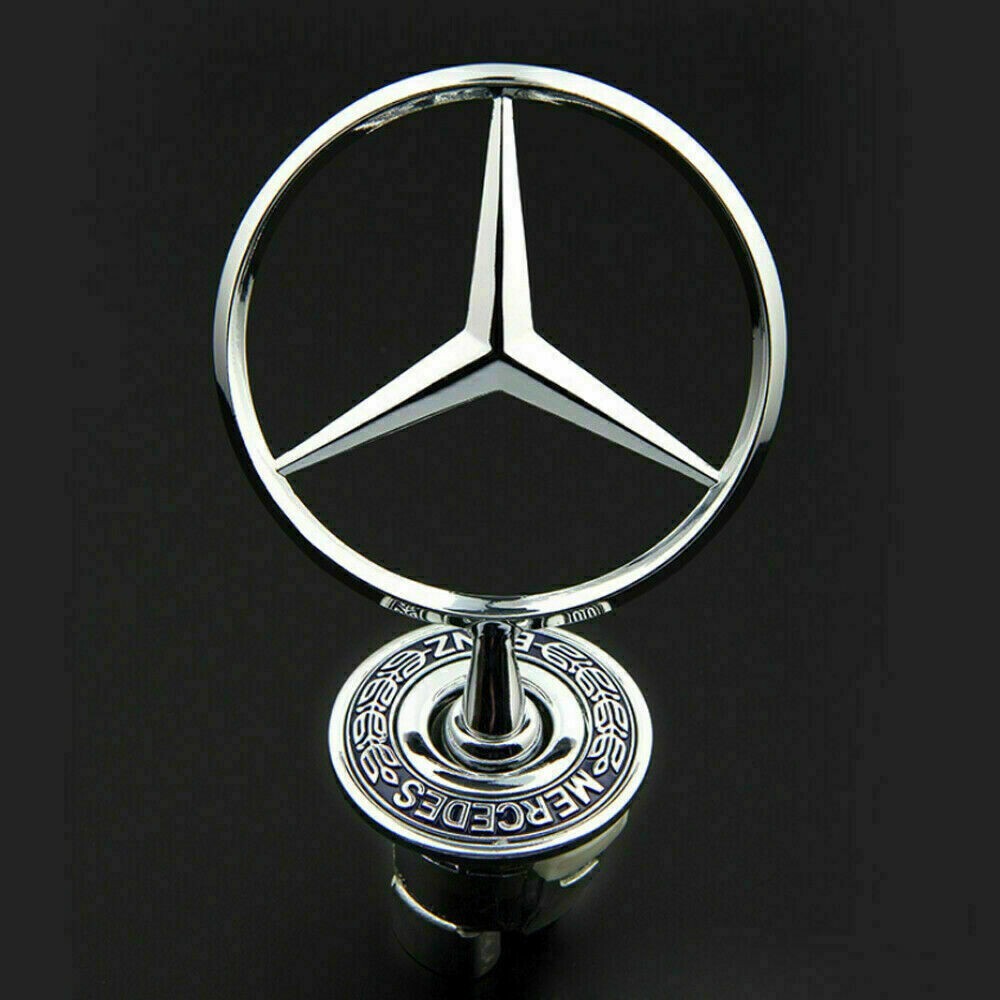 Mercedes Benz Bonnet Raised Star Emblem Badge Chrome C E S CLK Class ...