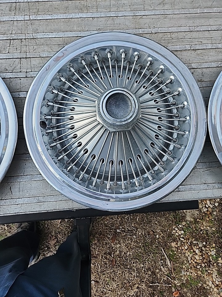 Set 4 Wire Spoke Wheel Covers 15" Hubcaps Hub Cap wheelcovers Dodge ...