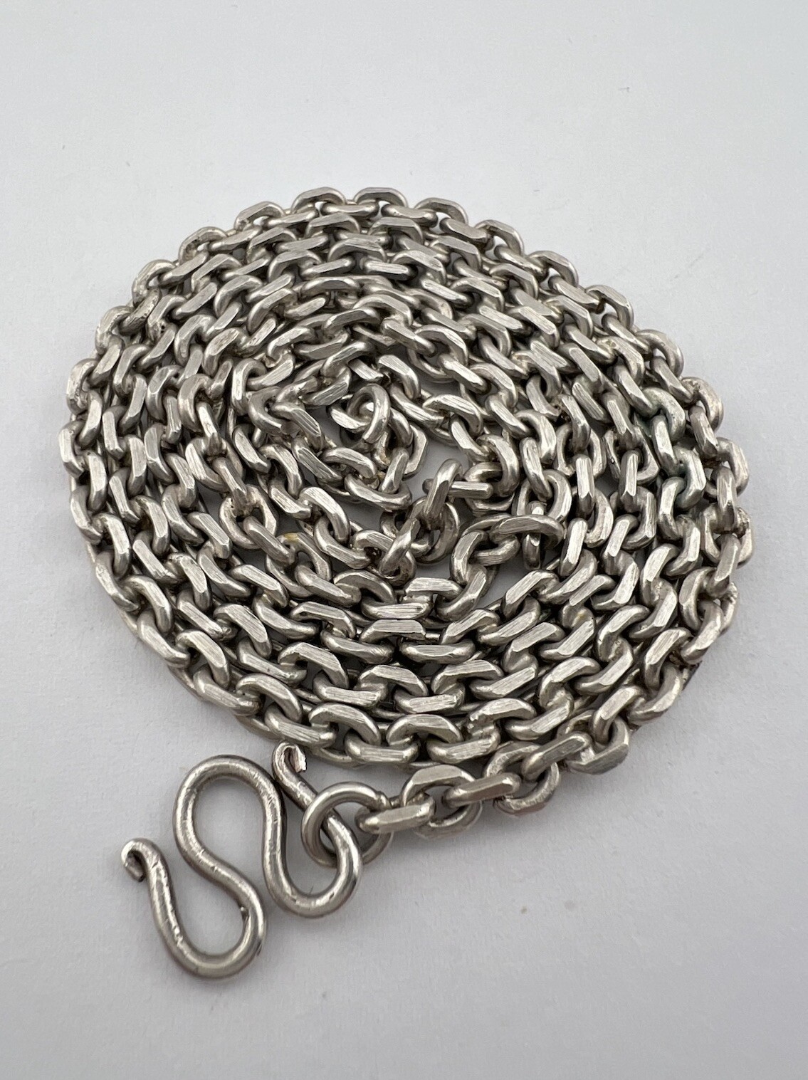 Antique Thai Baht Sterling Silver Chain Bar Link 4mm … - Gem