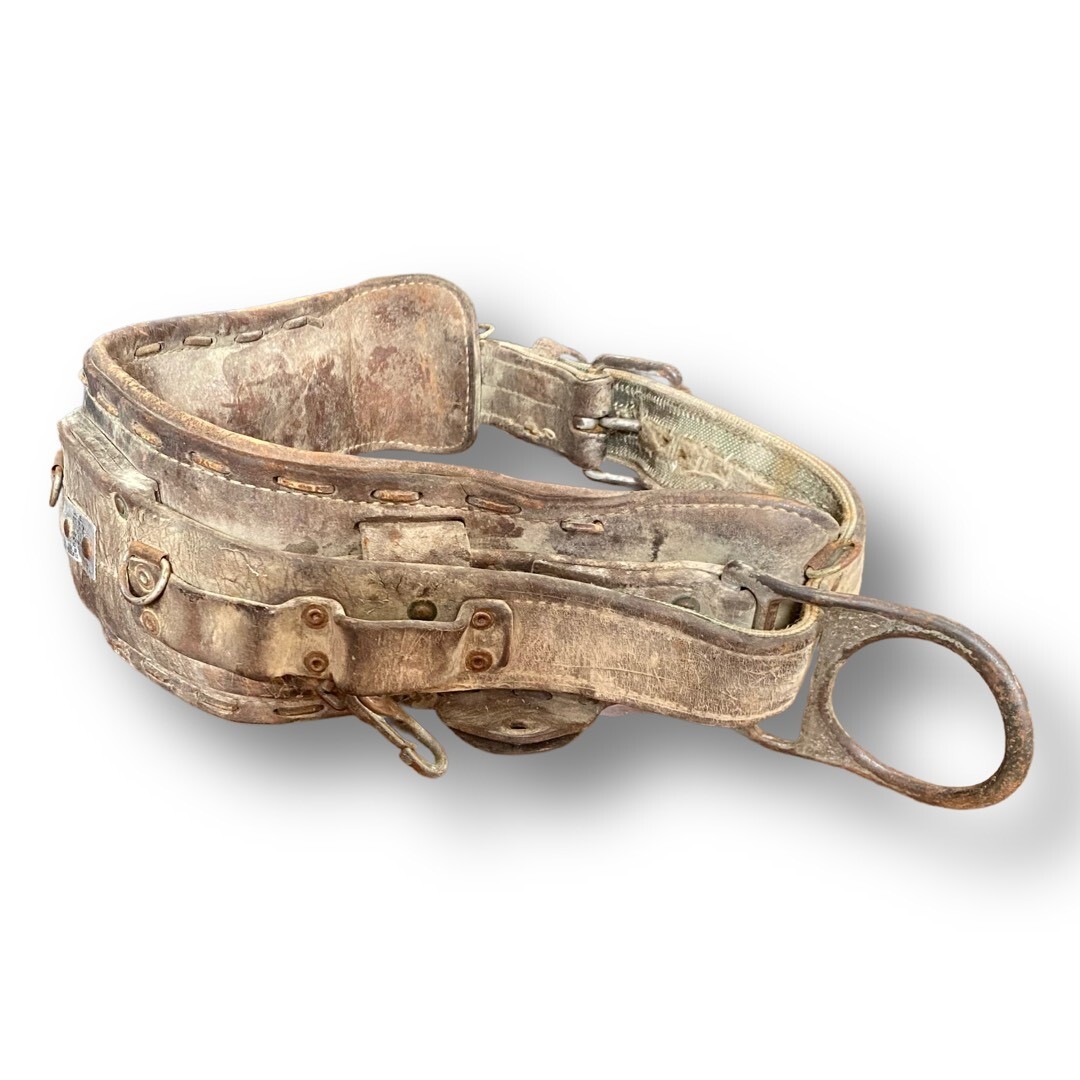 Bashlin Leather Lineman Utility Pole Climbing Tool Belt Size D21 No 88 ...