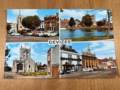 Vintage Postcard, Devizes, England - Market Square, The Crammer, Corn ...