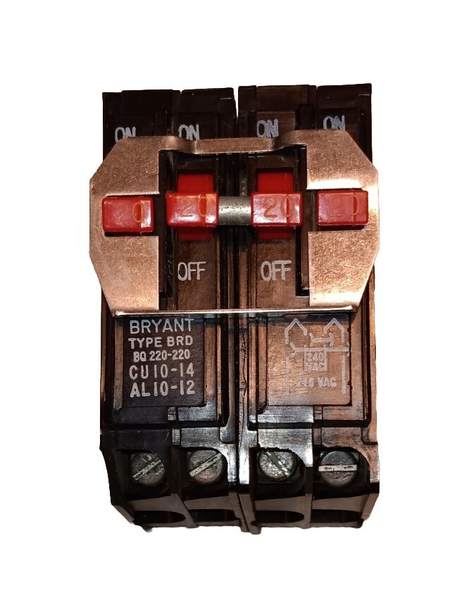 Westinghouse Bryant BQ220220 Quad Mini Twin Circuit Breaker 20a 20 Amp ...