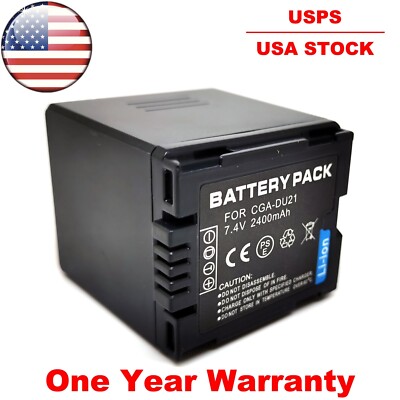 Battery Pack For CGA-DU21 Panasonic VDR-D258 VDR-D300 VDR-D308 VDR-D310 ...