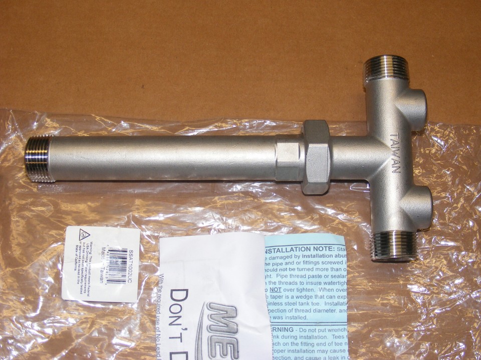 Merrill 1" NPT Stainless Steel Tank Tee Fitting 11" #SSAT1002UC | eBay