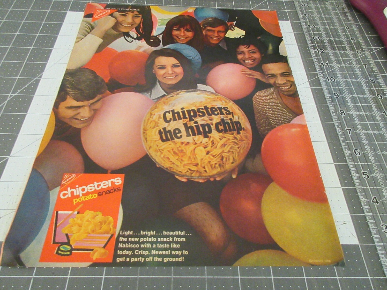 1968 Nabisco Chipsters potato snacks, The Hip Chip Vintage Print AD | eBay