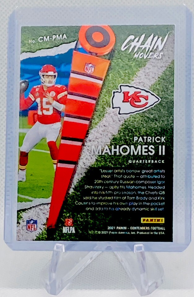 2021 Panini Contenders Patrick Mahomes Chain Movers Insert #CM-PMA ...