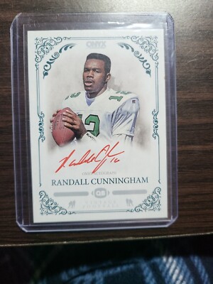Randall Cunningham 2022 Onyx Vintage Football /25 Red Auto Autograph ...
