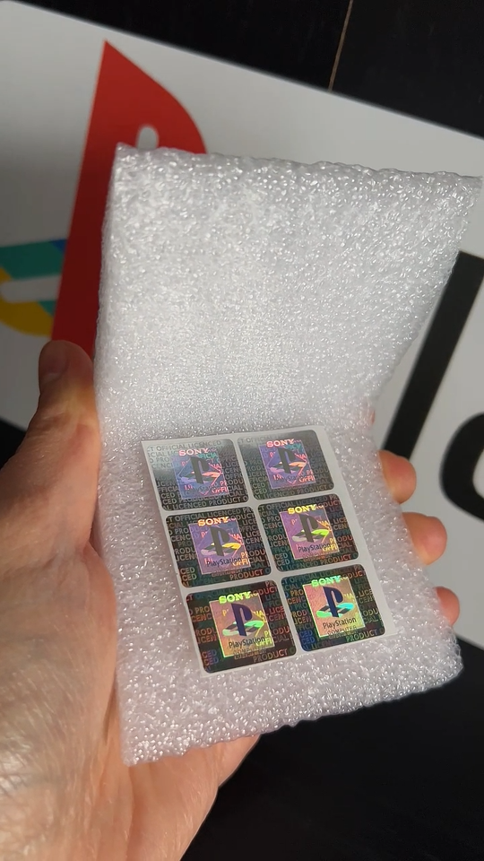 6x New Stickers Hologram case box PlayStation, Boîtier Jeux Ps1, Psone ...