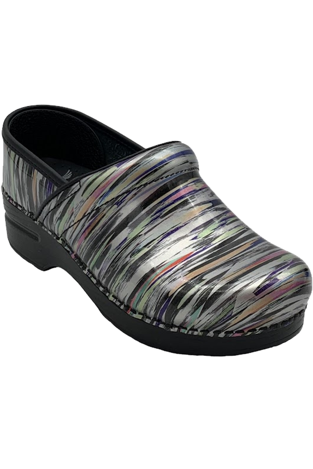 Dansko Professional Leather Clogs in Fashion Colors Striped Patent | eBay