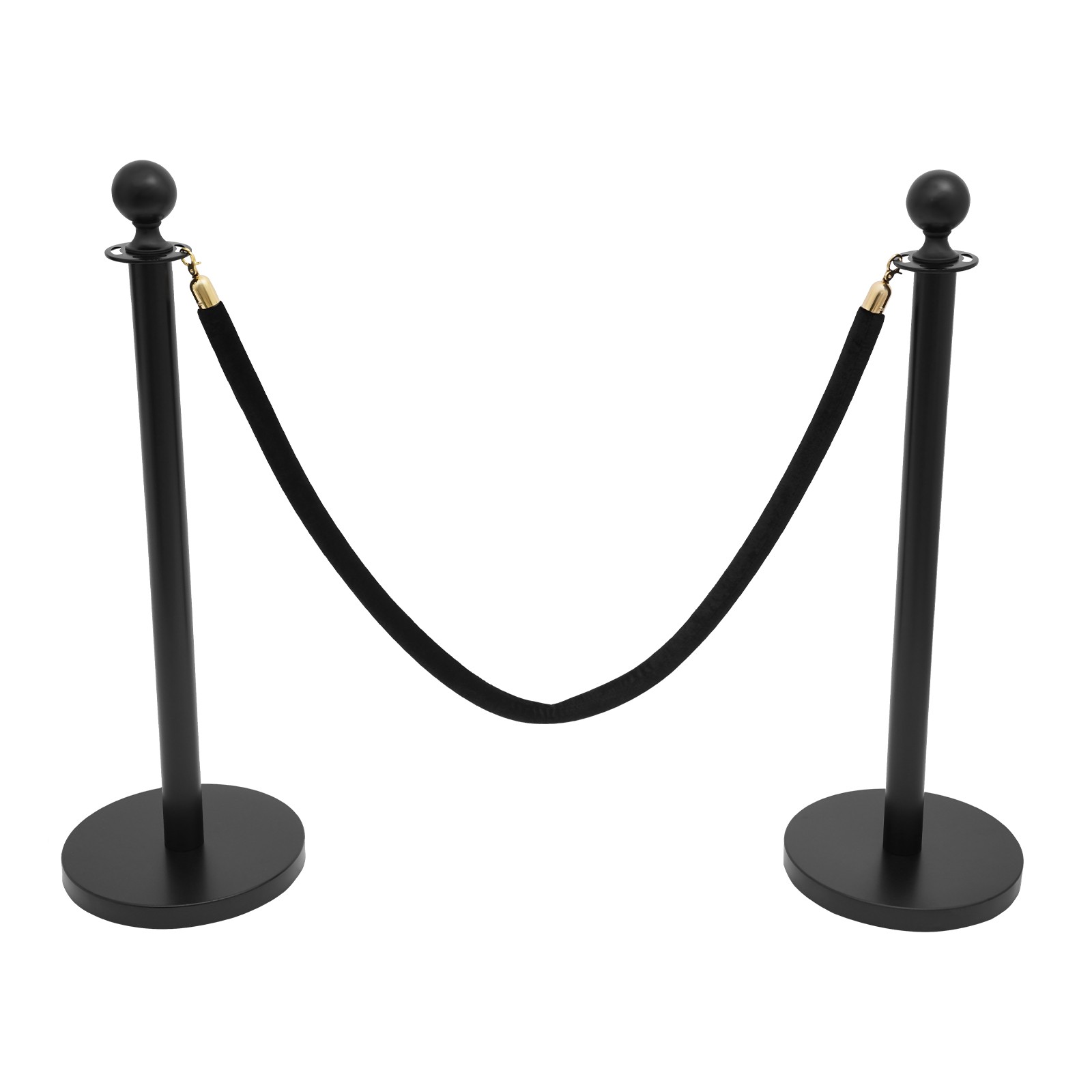 4 PCS Black Stanchion Posts Crowd Control Barriers Stanchion Post with ...