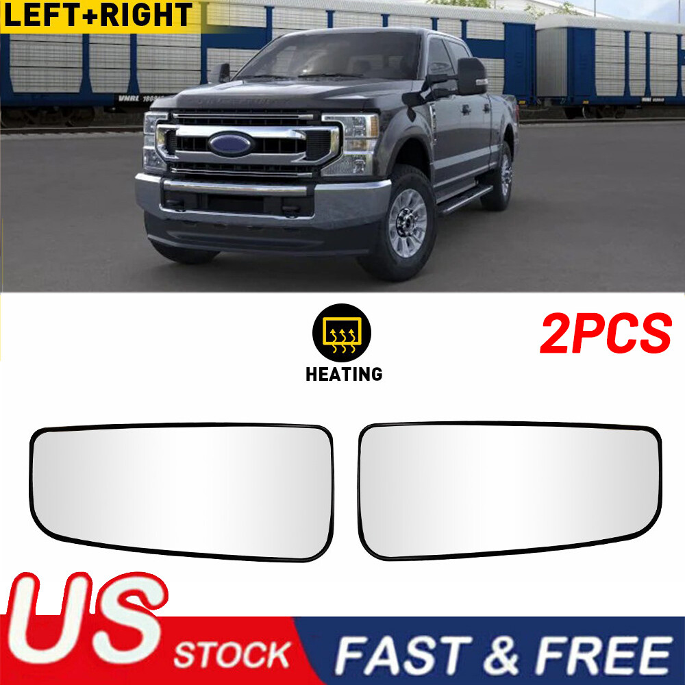 2x Tow Mirror Glass Lower Heated Right Left Side & For Ford F150 F250 ...