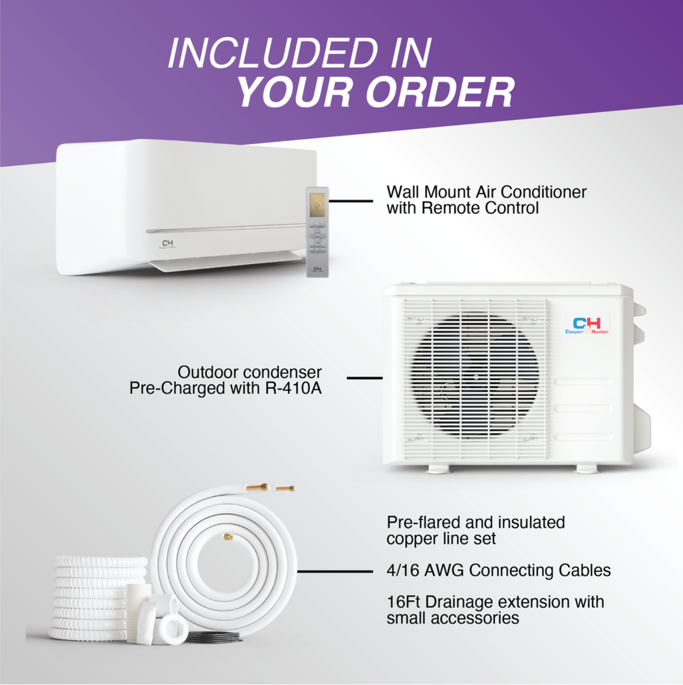6000 BTU Mini Split Heat Pump Air Conditioner 21.5 SEER2 1/2 TON 115V ...