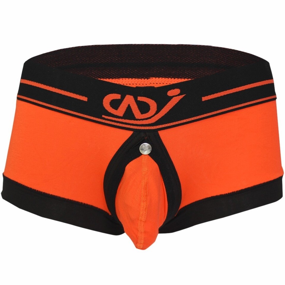 Men Open Front Hole Boxer Briefs Underwear Bulge Pouch Low Rise Cool ...