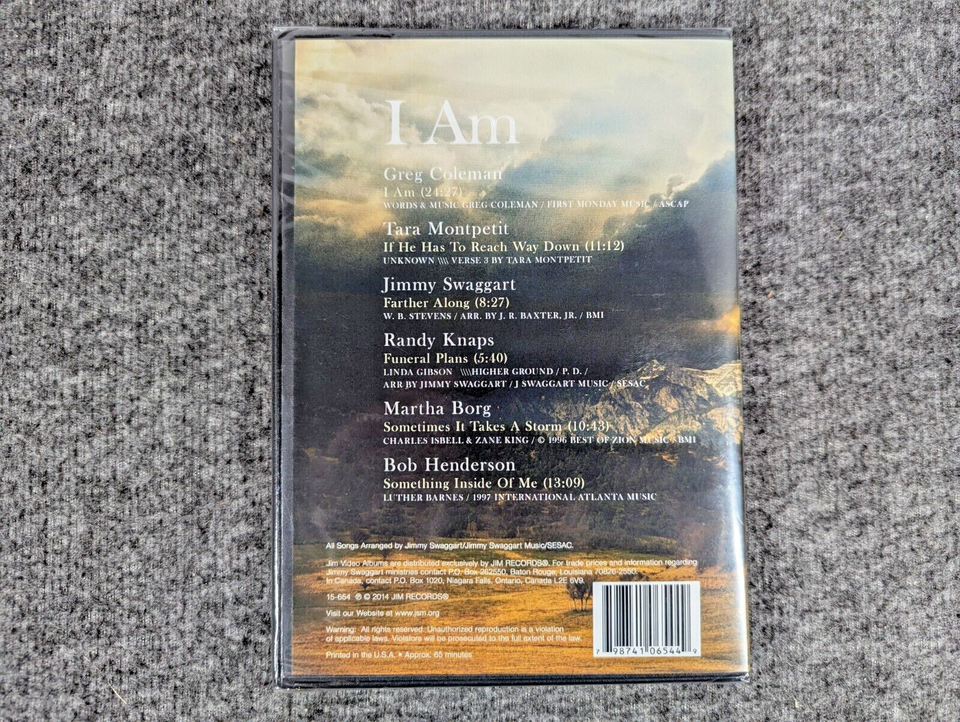 NEW I Am DVD & CD - Jimmy Swaggart Family Worship Center - Factory ...