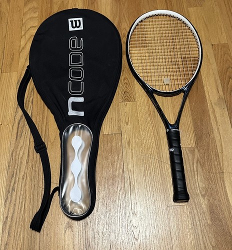 WILSON NCODE W6 BLUE STEEL TENNIS RACQUET (4 1/2) WITH CASE | eBay