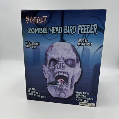 Zombie Head BIRD FEEDER Arrow Through Eye Spirit Halloween Life Size ...
