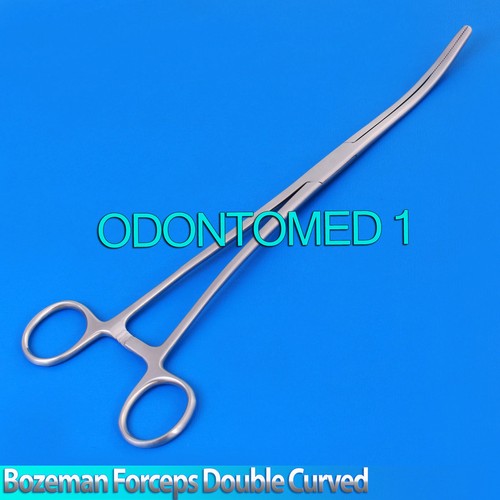 5 BOZEMAN Uterine Forceps 10" Double CURVED Surgical INSTRUMENTS ...