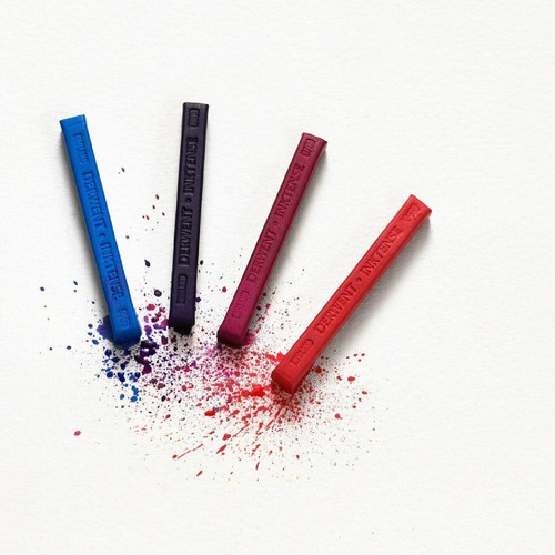 DERWENT Watercolour Inktense Blocks Art Pastels Tin Set Stick Chalk 12 ...