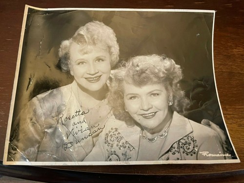 Vintage Autograph Photo - Duncan Sisters, Vivian & Rosetta w ...