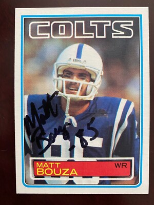 Matt Bouza signed BALTIMORE COLTS card 1983 Topps | eBay