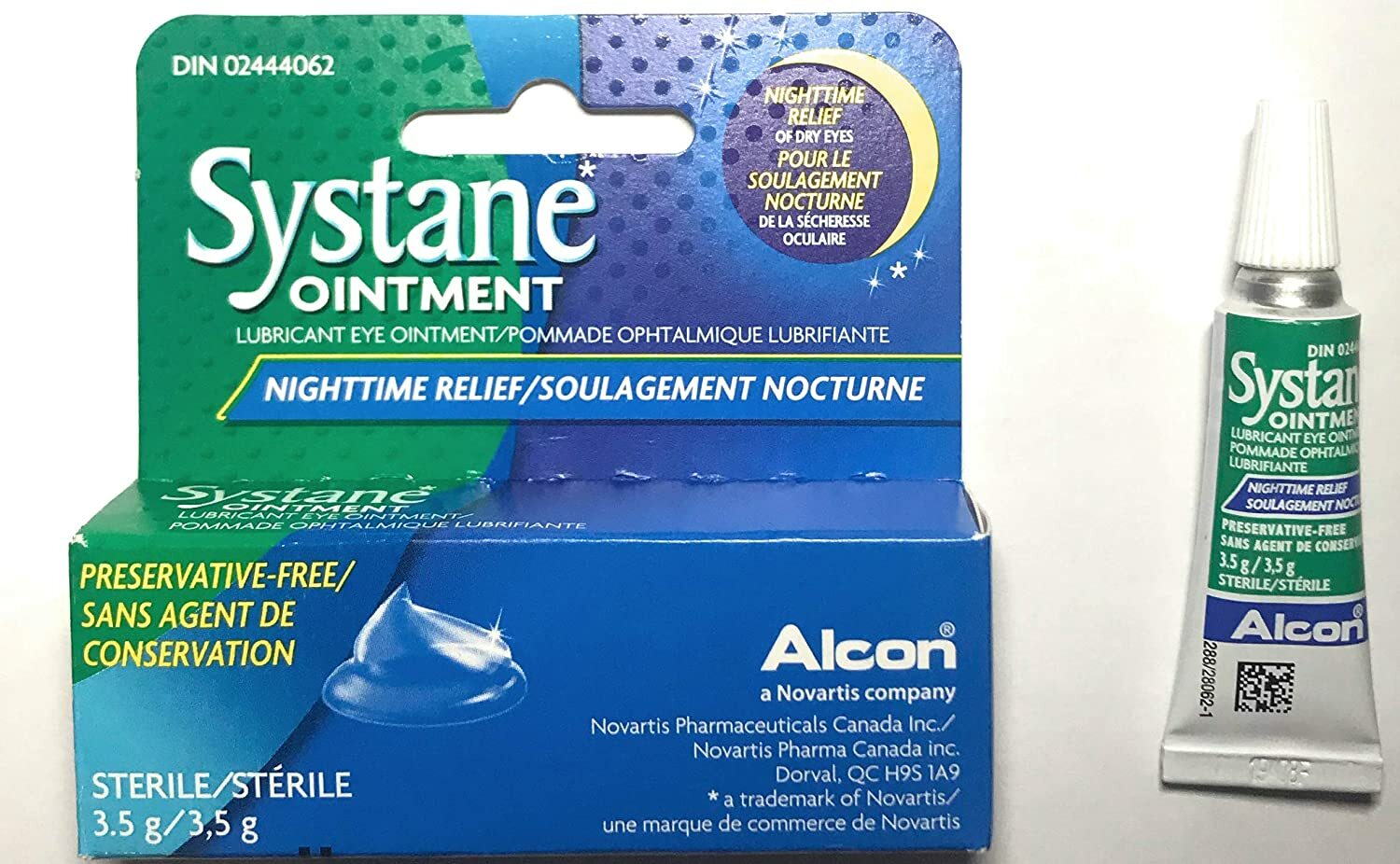 (2 Pack) Systane Ointment Nighttime Relief Eye Lubricant, 3.5g (1/8 FL ...
