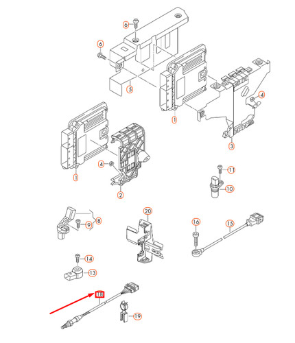 NEW AUDI A3 8V FRONT LAMBDA PROBE 06K906262CQ ORIGINAL 06K-906-262-CQ ...
