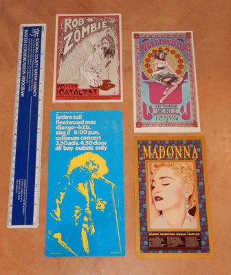 LOT OF 4 CONCERT / PROMO POSTCARDS HANDBILLS, (LOT # 3) | eBay