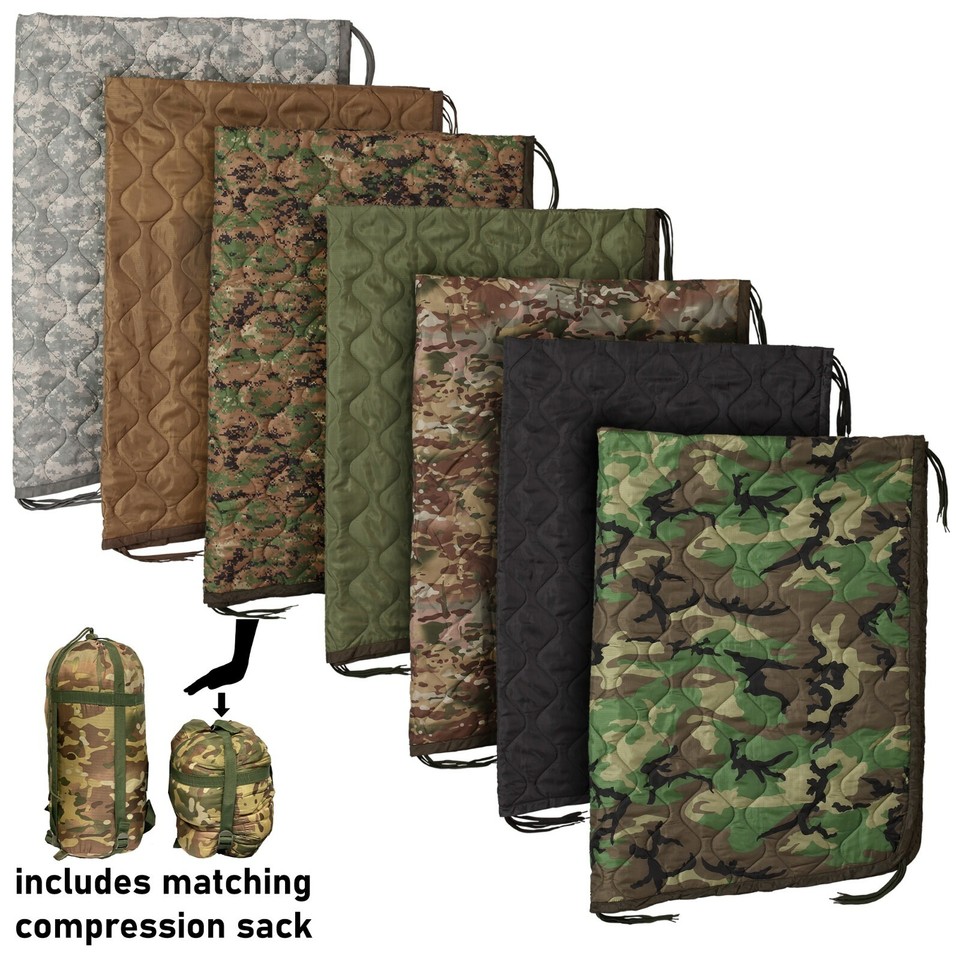 USGI Military Style All Weather Poncho Liner / Woobie Blanket in Marpat ...