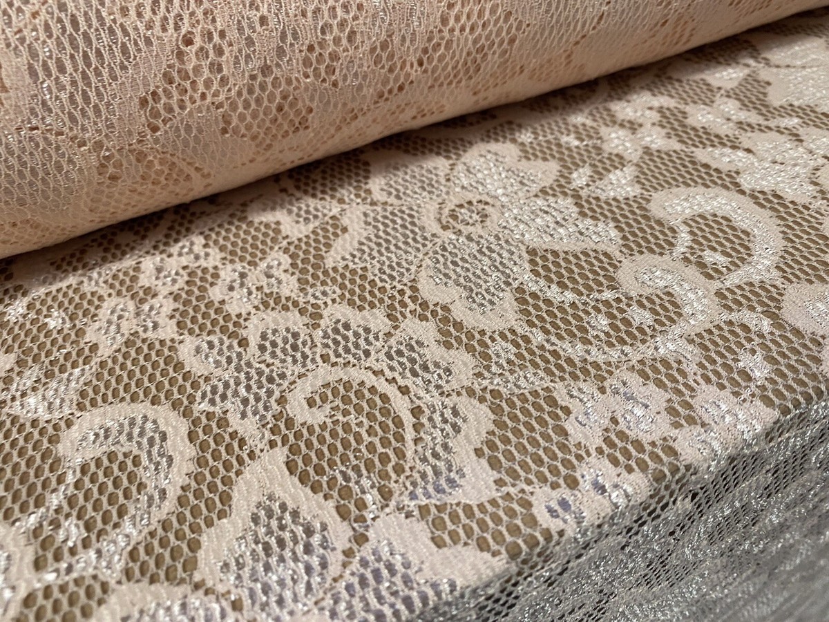 Cream Lace Fabric Swirled Cream Colored Lace Fabric Texture Background