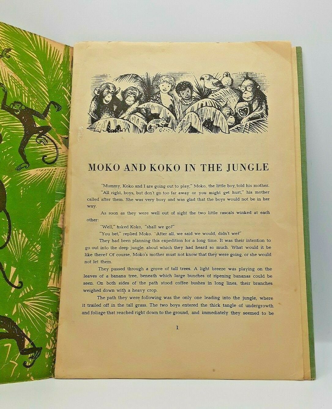 Vintage 1961 Moko and Koko In The Jungle Pop Up Book w Hanging ...