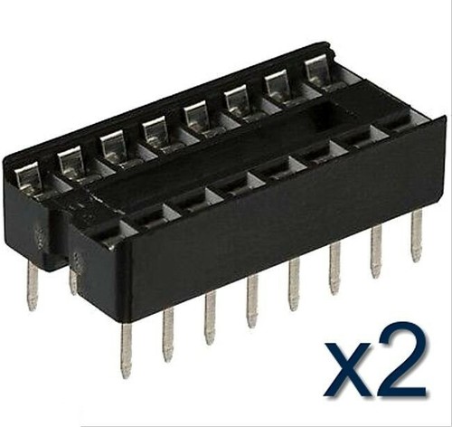 2x 16-pin INTEGRATED CIRCUIT Socket Holder DIP Pin Integrated Circuit ...