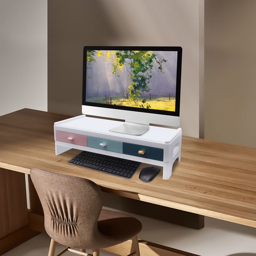 Computer Monitor Stand Riser Storage Shelf Desktop Organizer with ...