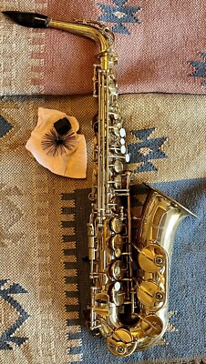 Anaxa Vintage Saxophone Pearl Keys Engraved Patterns Brass Wind ...