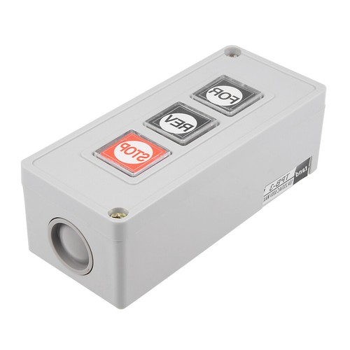 Forward Reverse Stop Momentary Push Button Control Switch Box 250VAC ...