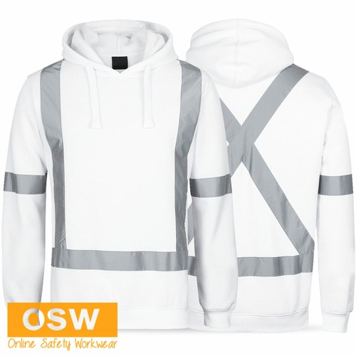Hi-Vis White Night Use RTA Road Traffic Cross Back X Reflective Work ...