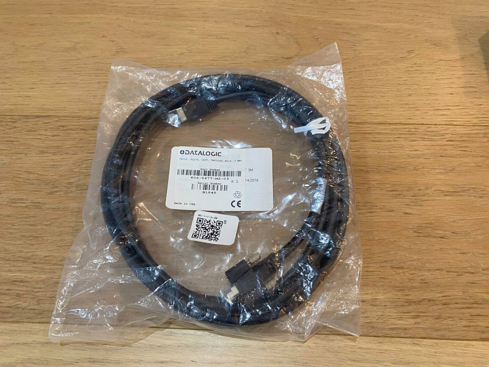 Datalogic 606-0677-M2-03 Ethernet Cable, Gig-E, CAT6, Vertical Mold, 3 ...