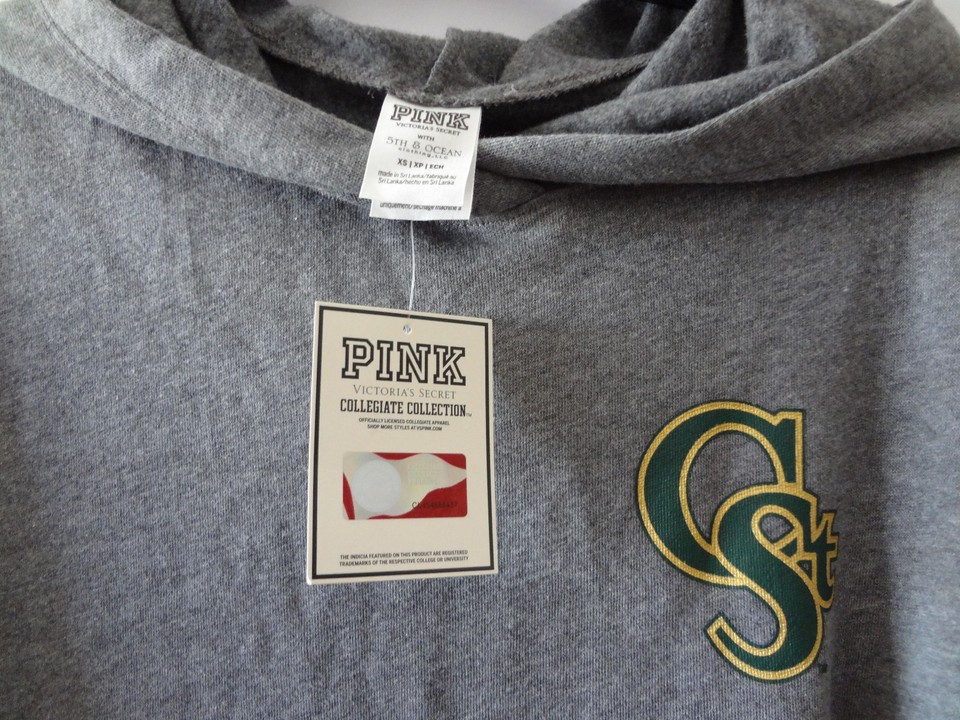 VICTORIAS SECRET PINK COLORADO STATE RAMS hoodie GRAPHIC SWEATSHIRT NWT ...