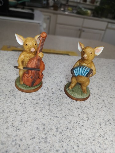 VTG 1979 Enesco Pig Band Figurines - Set of 2 Pigs Cello Accordion | eBay