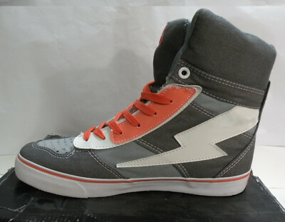 PUNKROSE SKECHERS MASTERS GYOR HI CANVAS WOMEN SHOES GREY/ORANGE SIZE 8 ...