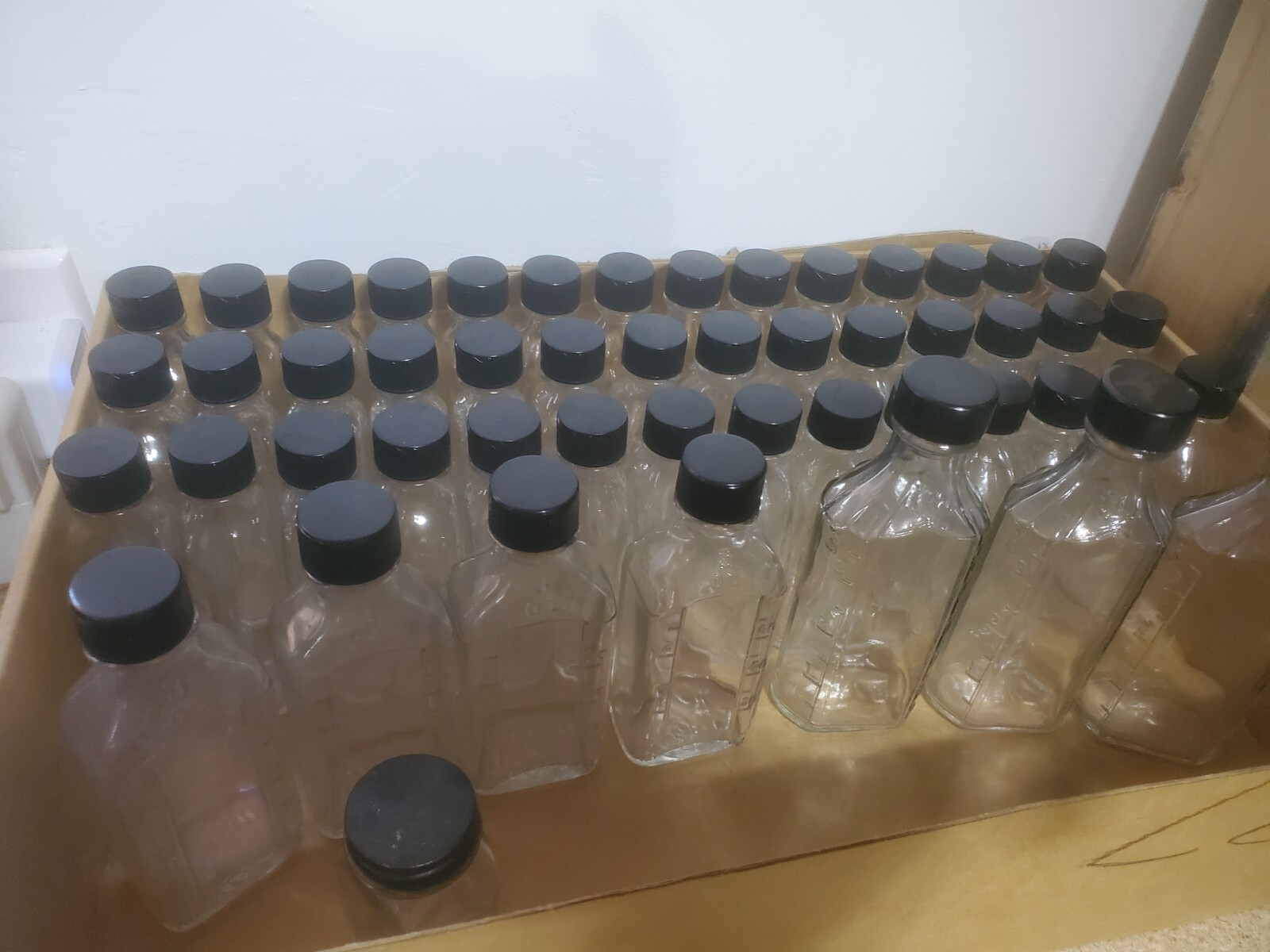 50 Vintage NOS Glass Medicine Bottles By Sani-Glas Duraglas with Top 1. ...