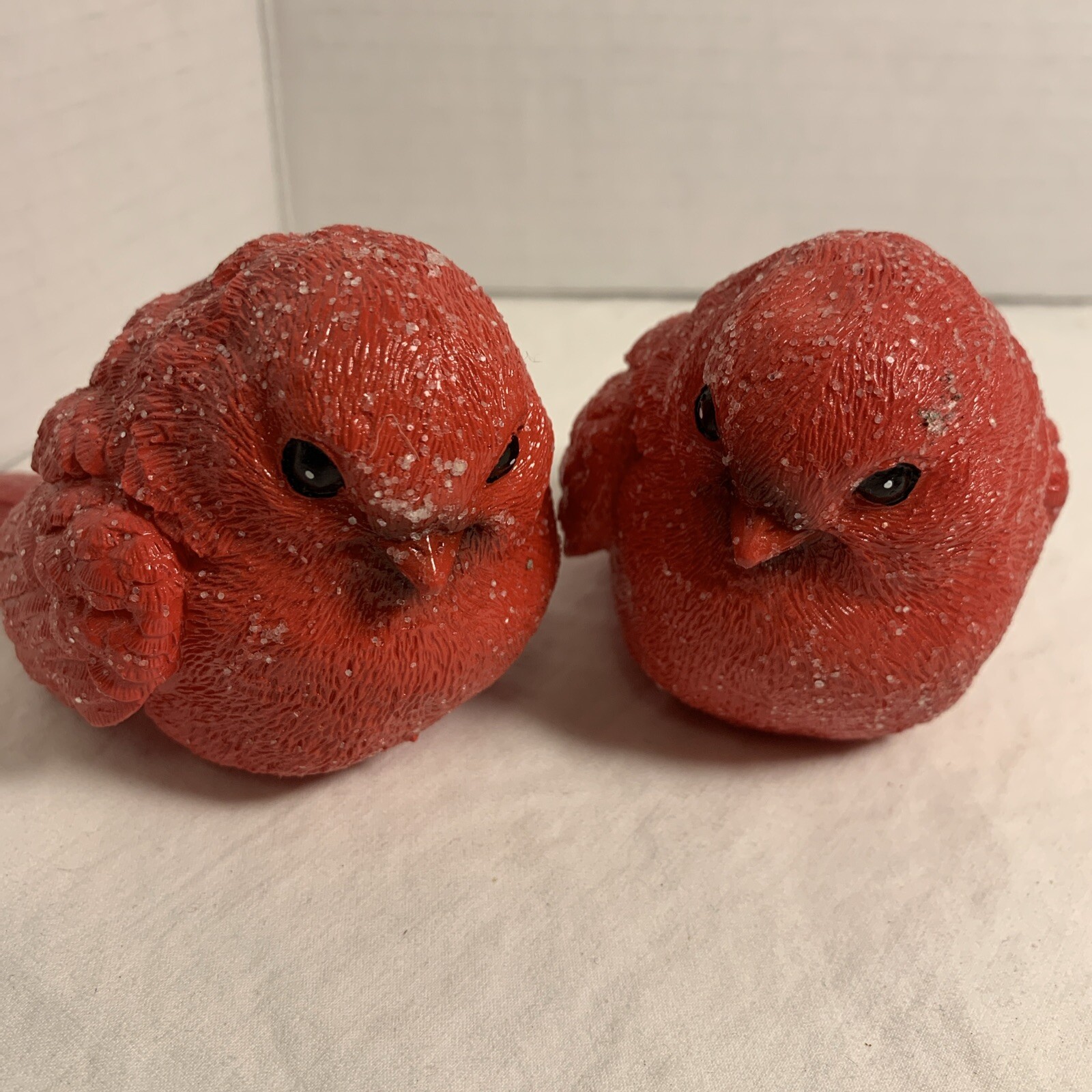 Napco 2 Red Glitter Cardinal Figurines 4.5 Inches | eBay