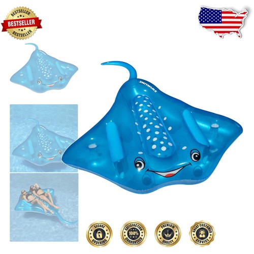 Manta Ray Pool Ride-On - 84" x 73" Inflatable Fun with UV-Resistant ...