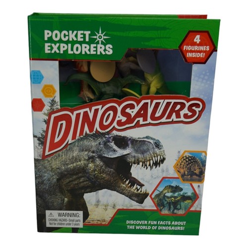 Pocket Explorers DINOSAURS Book & 4 Toy Figures | eBay