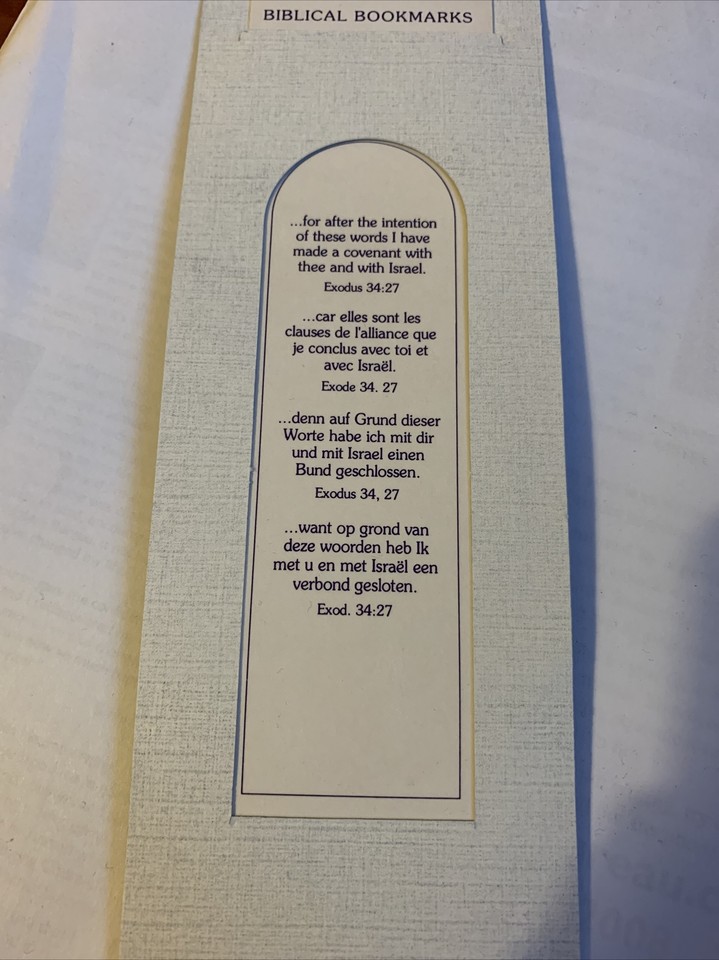 Biblical Bookmark Moses w Decalogue Ten Commandments Hebrew Bible ...