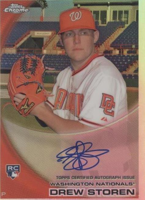 2010 Topps Chrome - Drew Storen #216 Rookie Autographs Refractor /499 ...