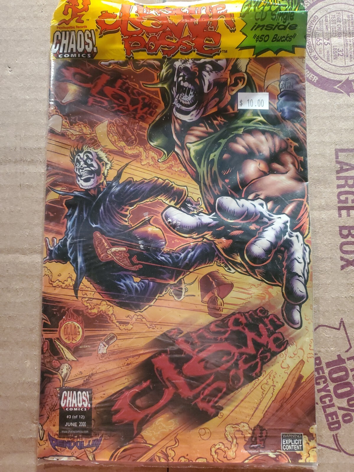 Insane Clown Posse ICP Chaos Comics #3 (of 12) June 2000 SEALED with CD ...