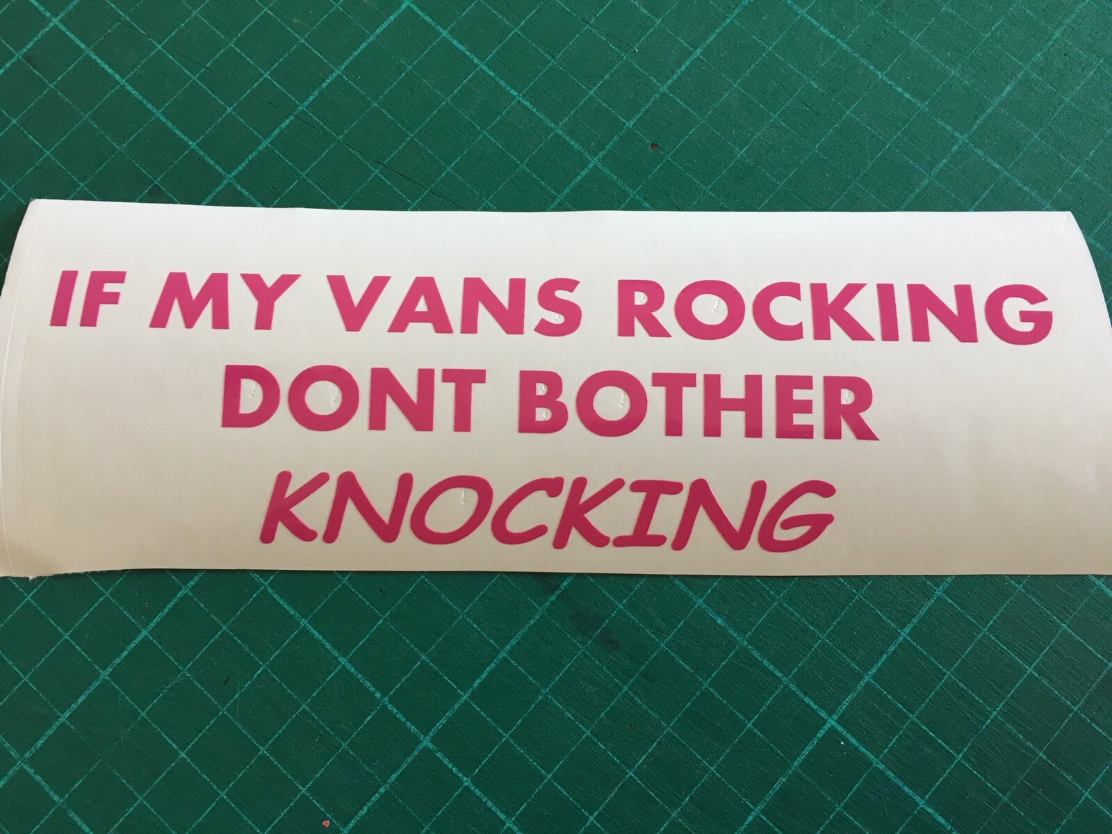 IF THE VANS ROCKING DONT COME KNOCKING FUNNY VAN MOTORHOME CARAVAN ...