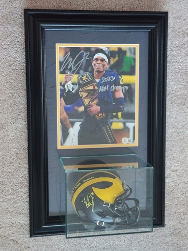 Will Johnson Michigan Wolverines Autographed Natty Mini Helmet + 8x10 ...